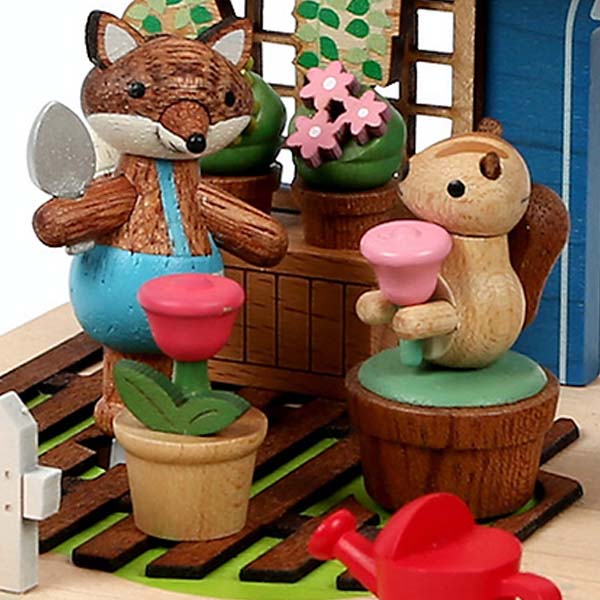 Wooderful Life Wooden Music Box - Fox Gardener – Elenfhant