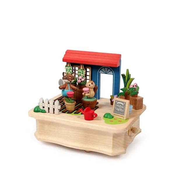 Wooderful Life Wooden Music Box - Fox Gardener – Elenfhant