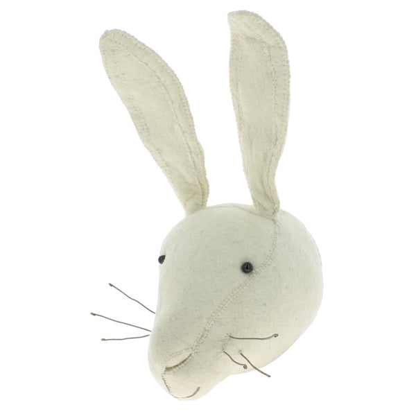 Fiona Walker White Rabbit Animal Head – Elenfhant
